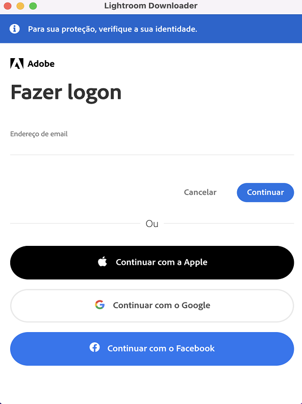Baixe fotos e vídeos sincronizados do Lightroom da nuvem para um computador