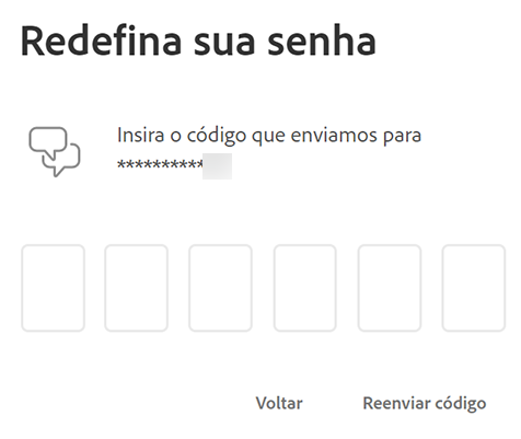 Usar um número de telefone para a recuperação da conta