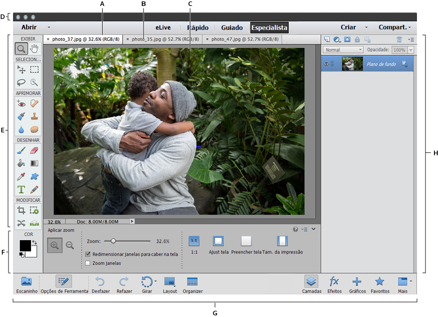 Princípios da área de trabalho