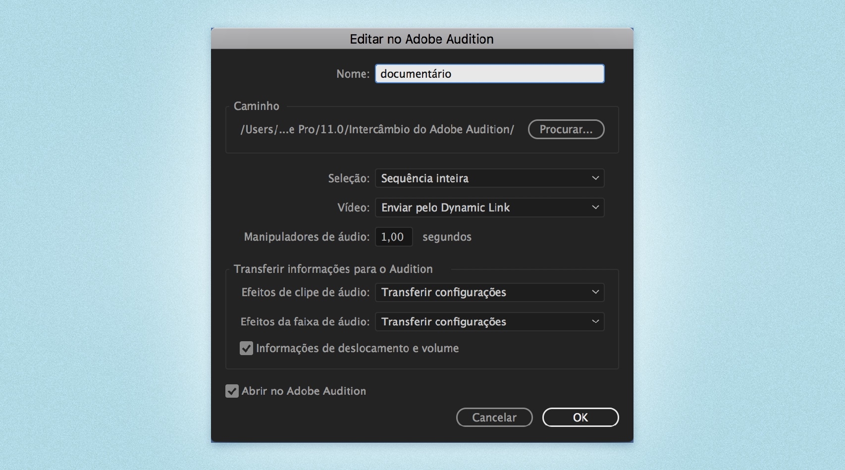 Editar áudio no Adobe Audition
