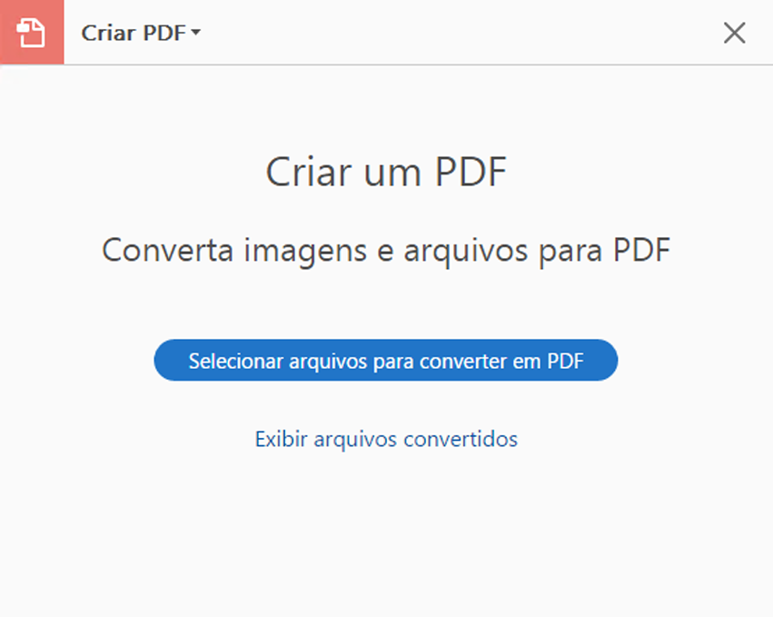 Criar PDFs, exportar PDFs ou acessar outros serviços online
