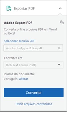 Exportar PDF do Acrobat Reader DC