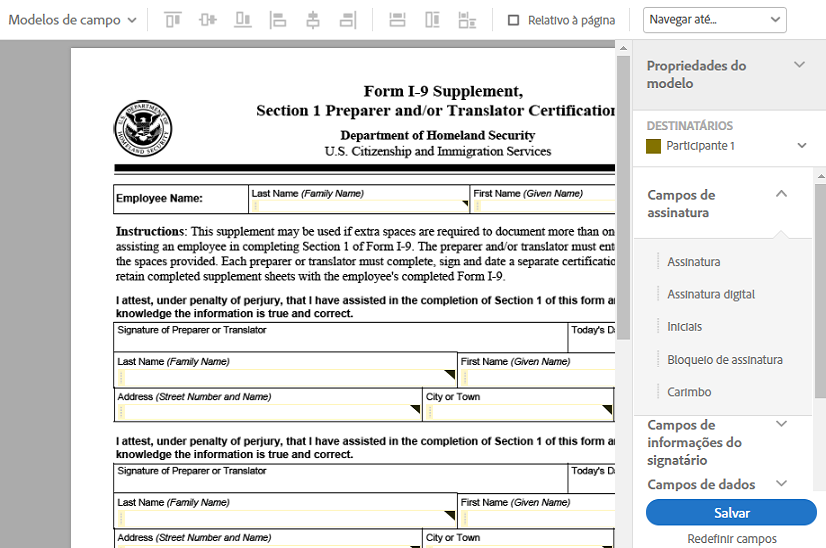 Guia de introdução do Adobe Sign
