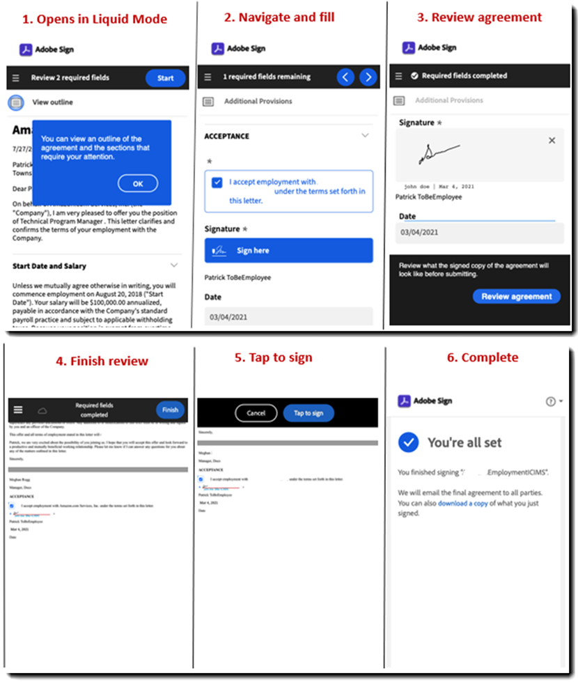 Liquid Mode para Experiência de assinatura em dispositivos móveis