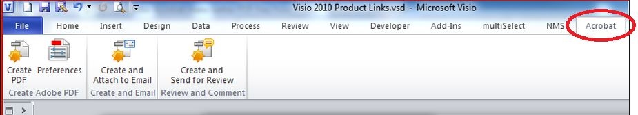 Преобразование файлов MS Visio в PDF через контекстное меню в среде ...