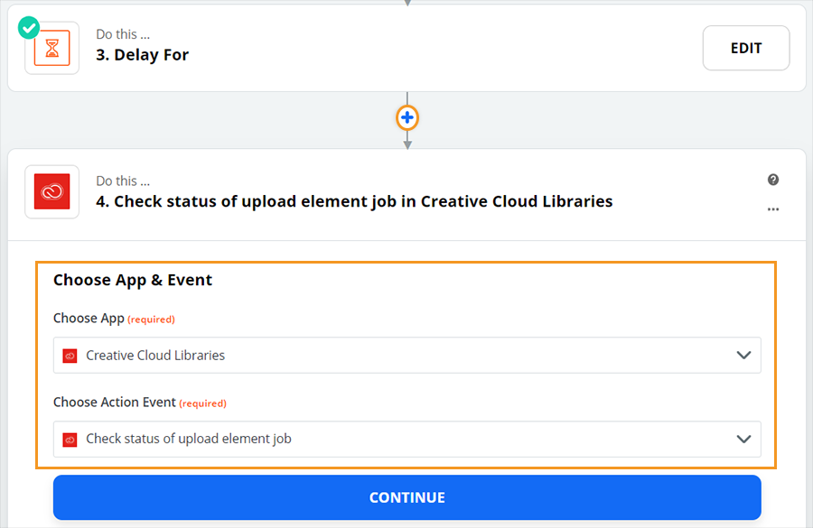 Узнайте, как создать процессы zap с помощью Creative Cloud Libraries для Zapier