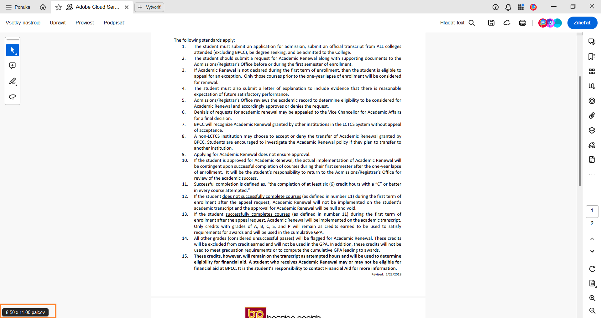 Vylepšenia sústavy posúvania v aplikácii Acrobat pre systém macOS.