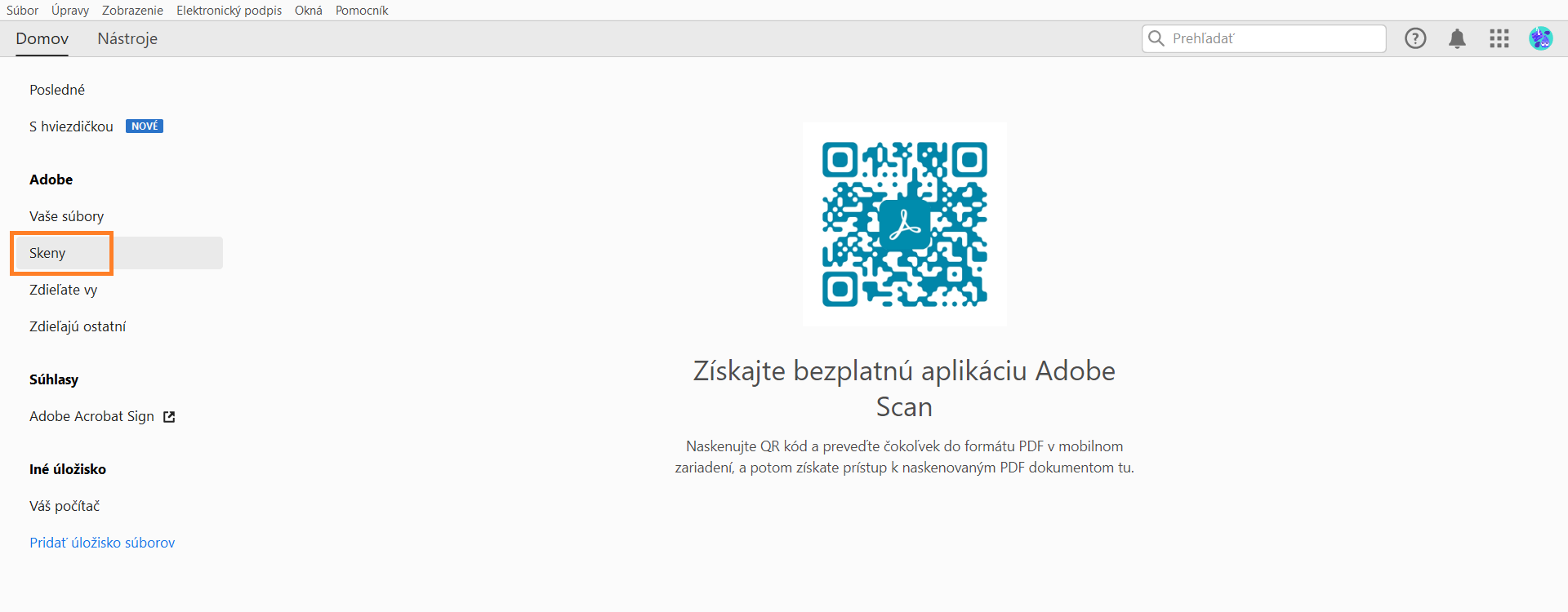 Zhrnutie nových funkcií | Vydanie aplikácie Acrobat z marca 2023
