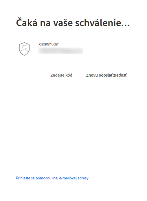 Použitie autentifikátora Adobe Authenticator na dvojstupňové overenie