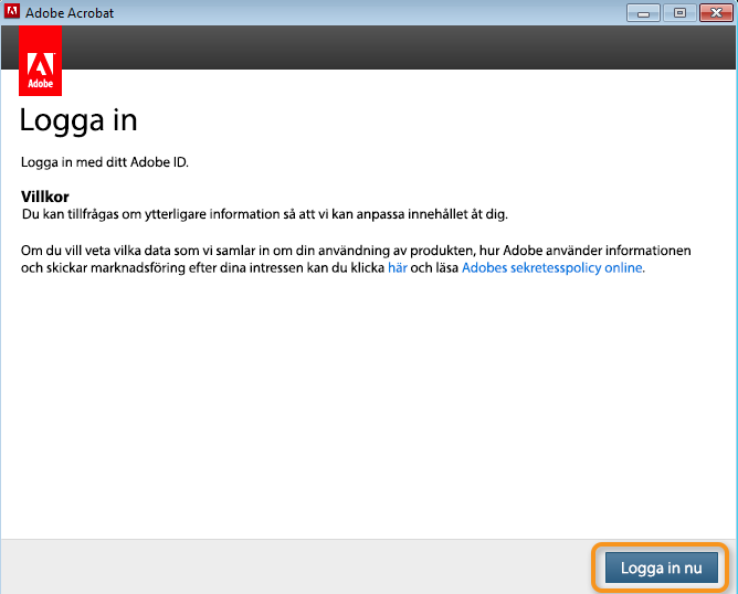 Felsöka aktiveringsproblem | Acrobat DC-prenumeration