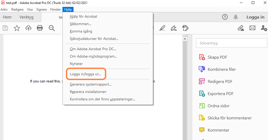 Felsöka aktiveringsproblem | Acrobat-prenumeration