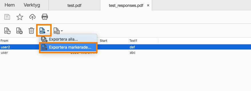 Samla in och hantera PDF-formulärdata, Adobe Acrobat
