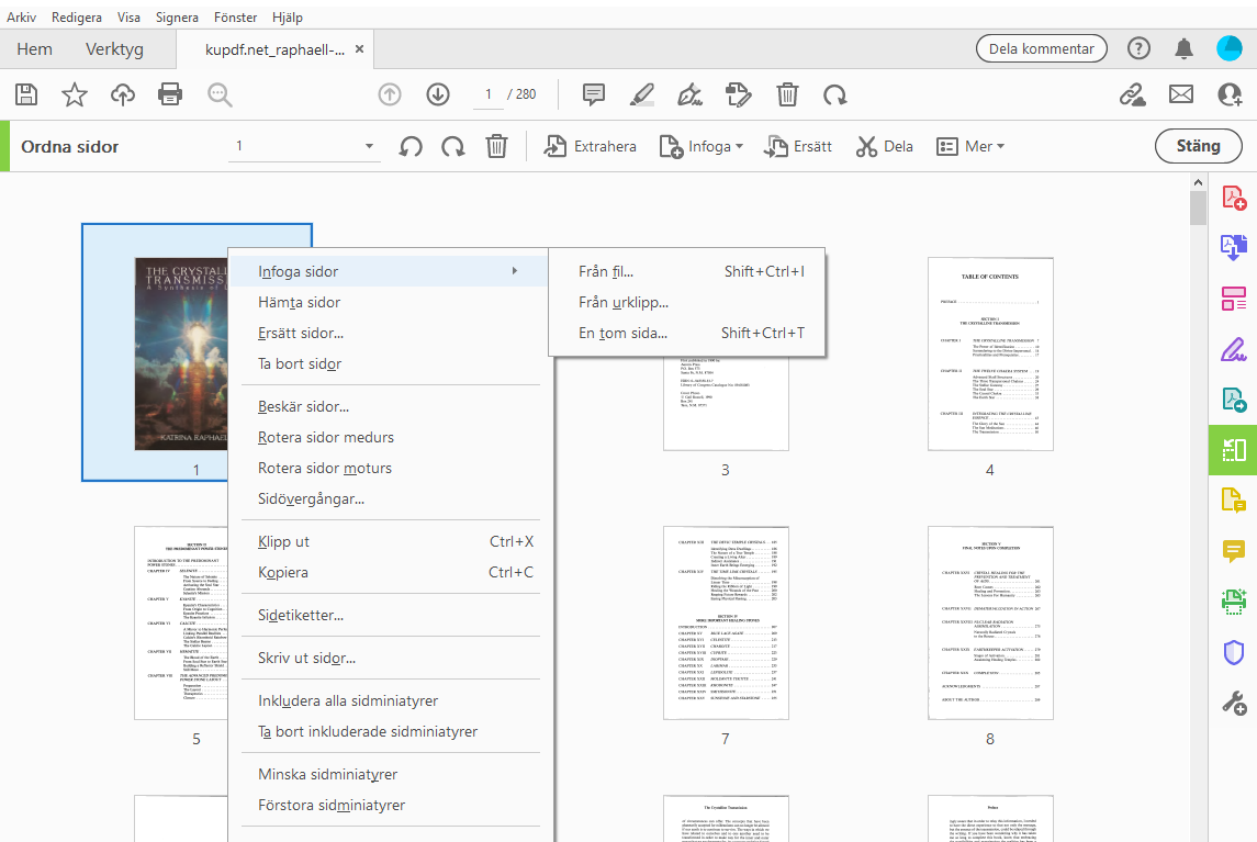 Kombinera eller sammanfoga filer till en PDF-fil, Adobe Acrobat