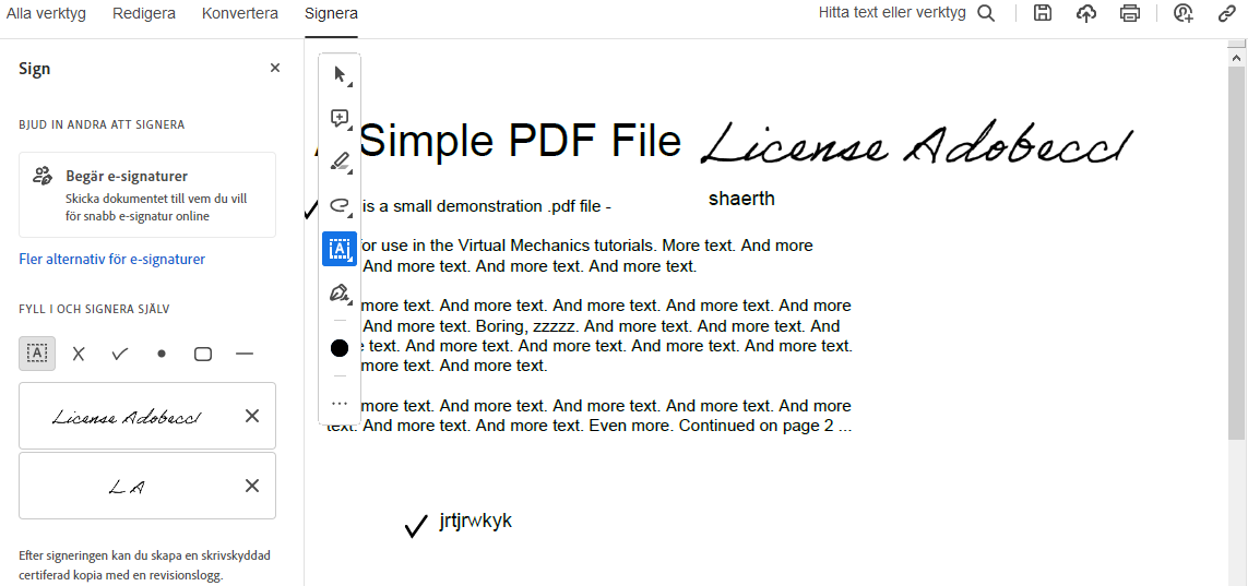 Så här signerar du PDF-filer med Acrobat DC Fill & Sign