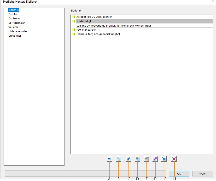 Preflight-bibliotek (Acrobat Pro)