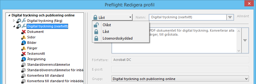 Preflight-profiler (Acrobat Pro)
