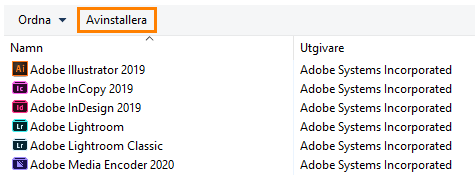 Använd Creative Cloud-rensningsverktyget för att lösa installationsproblem för enterprise-användare