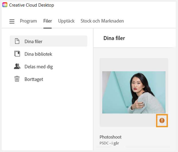 Så här åtgärdar du molndokumentfel i Creative Cloud-datorprogrammet
