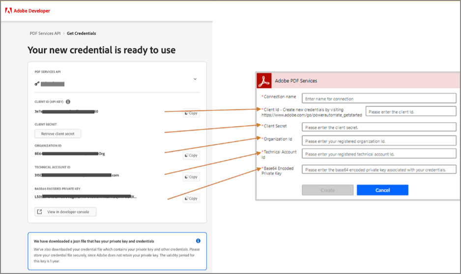 Adobe PDF Services-anslutning för Microsoft Power Automate