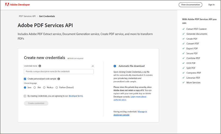 Adobe PDF Services-anslutning för Microsoft Power Automate