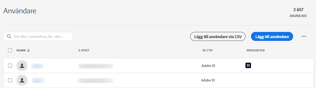 Felsökning av massöverföring av användare via CSV