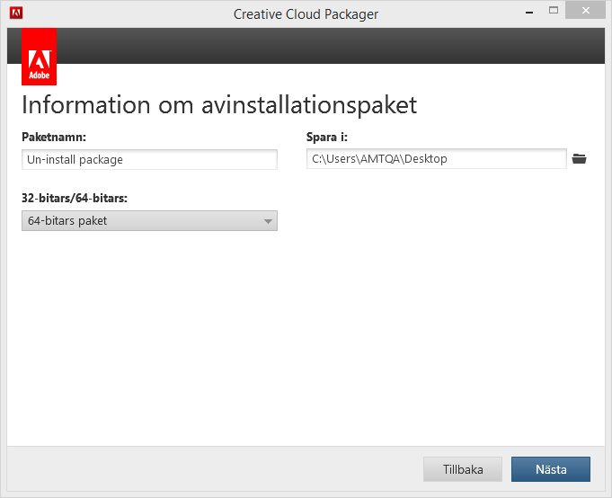 Avinstallera Creative Cloud-produkter