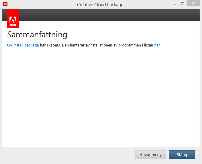 Avinstallera Creative Cloud-produkter