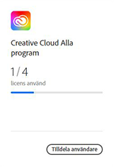 Avinstallera Creative Cloud-produkter