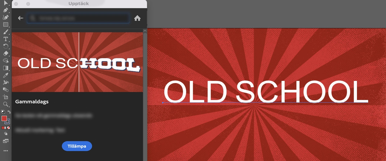 Använd gammaldags text