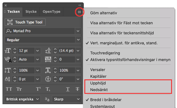 Avancerad formatering av text