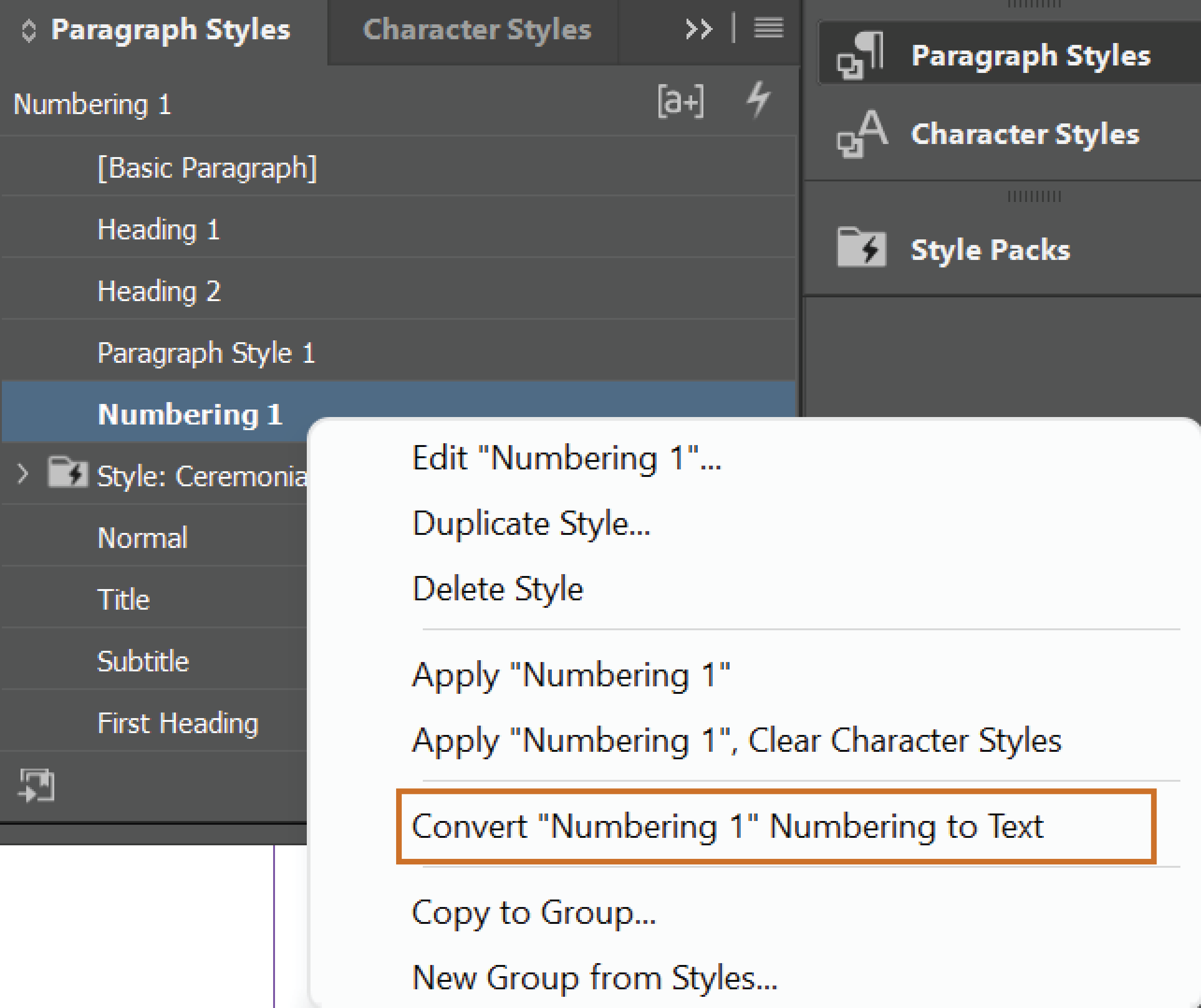 Mappa, hantera och exportera textformat