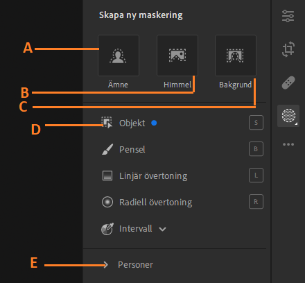 Använd Maskering för lokala justeringar