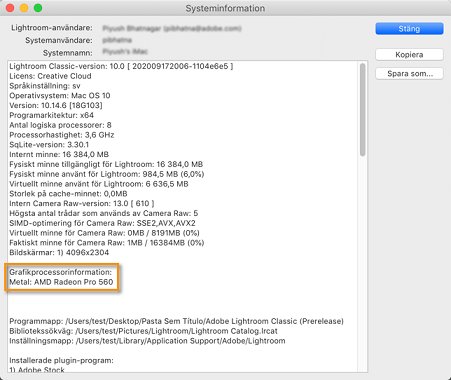 Vanliga frågor om Adobe Lightroom Classic GPU