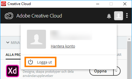 Adobe Creative Cloud loggar ut dig eller ber dig att logga in upprepade ...