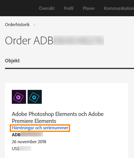 Hitta serienumret för Adobe Photoshop Elements