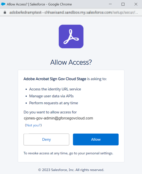 Installationshandbok för Adobe Sign för Salesforce