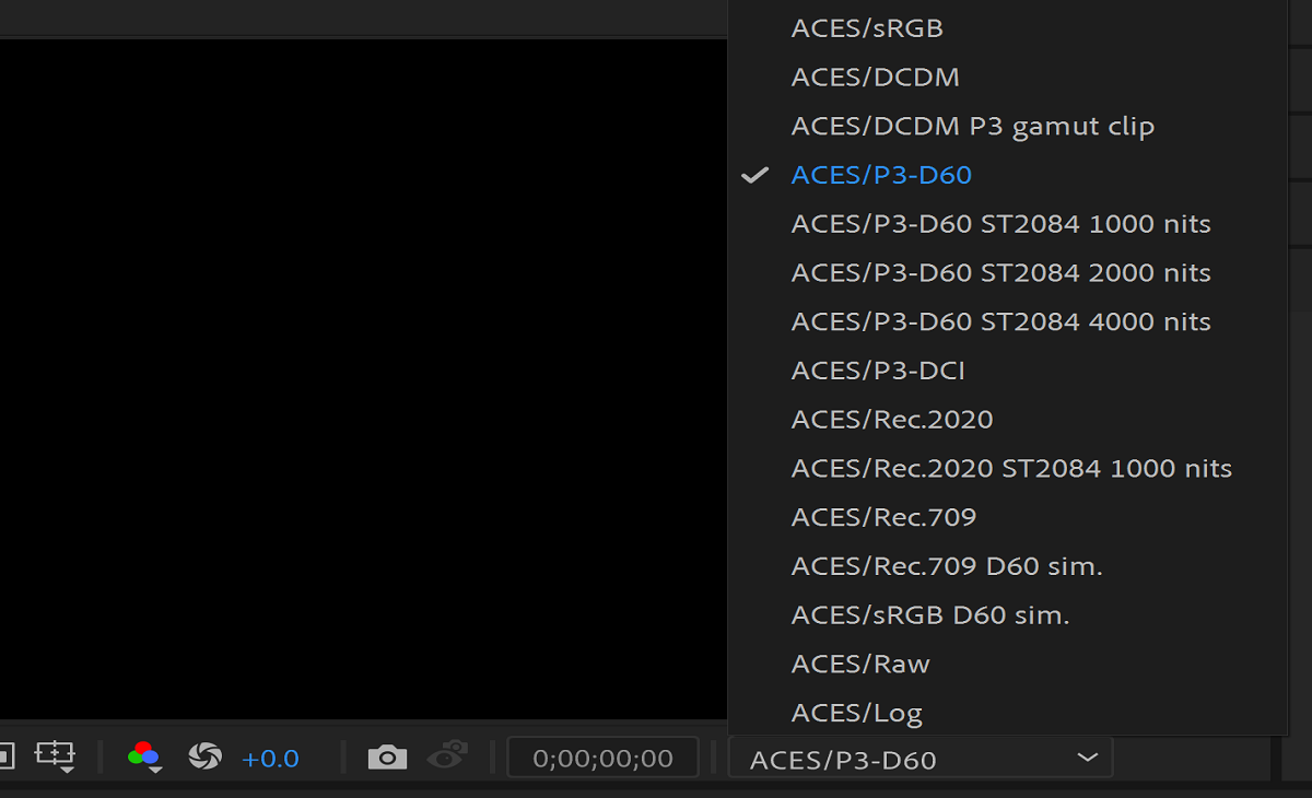 OpenColorIO 和 ACES 色彩管理（Beta 版）