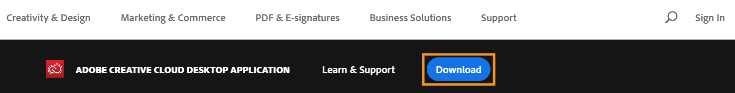 如何下载 Creative Cloud 桌面应用程序
