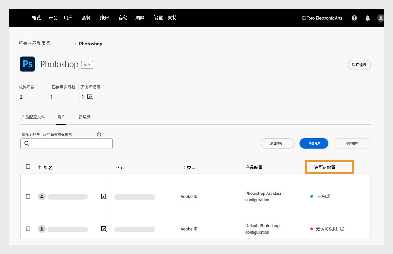 在 Admin Console 上管理产品