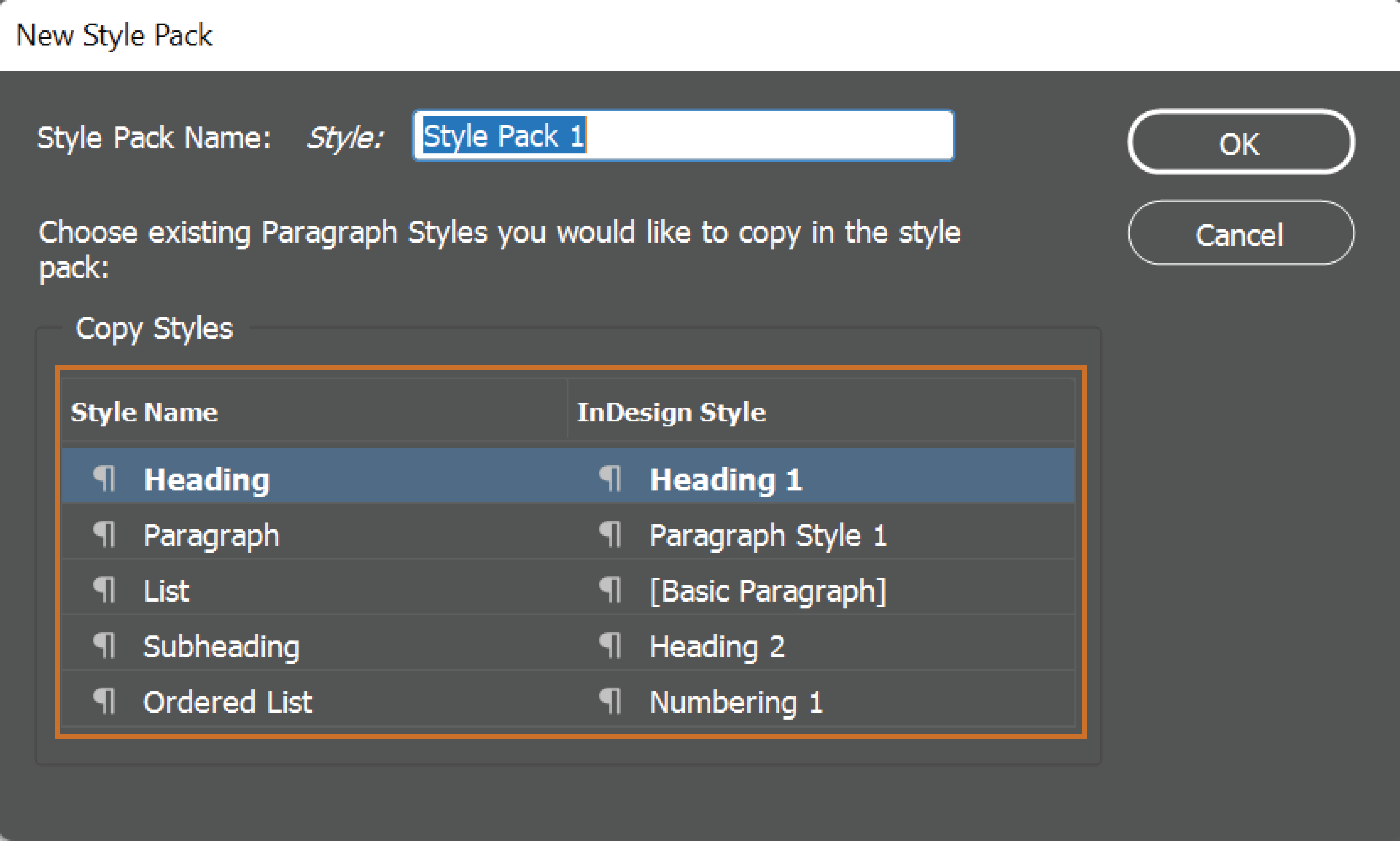 在 InDesign 中使用样式包