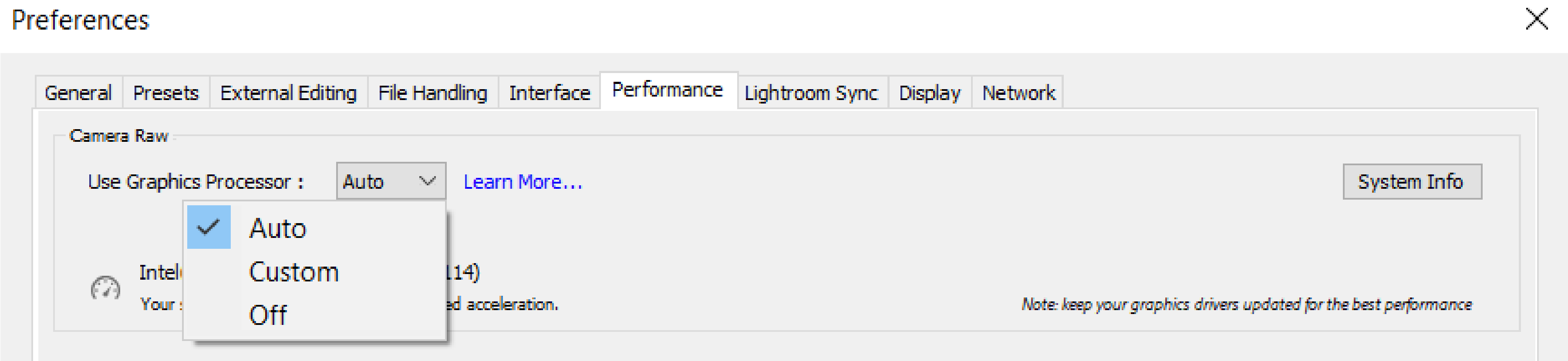 Adobe Lightroom Classic GPU 常见问题解答