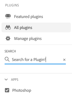 适用于 Photoshop 的 Plugin Marketplace