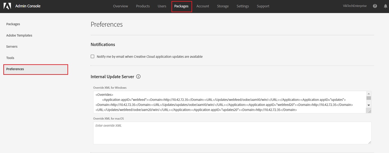 使用 Adobe Update Server Setup Tool Ausst