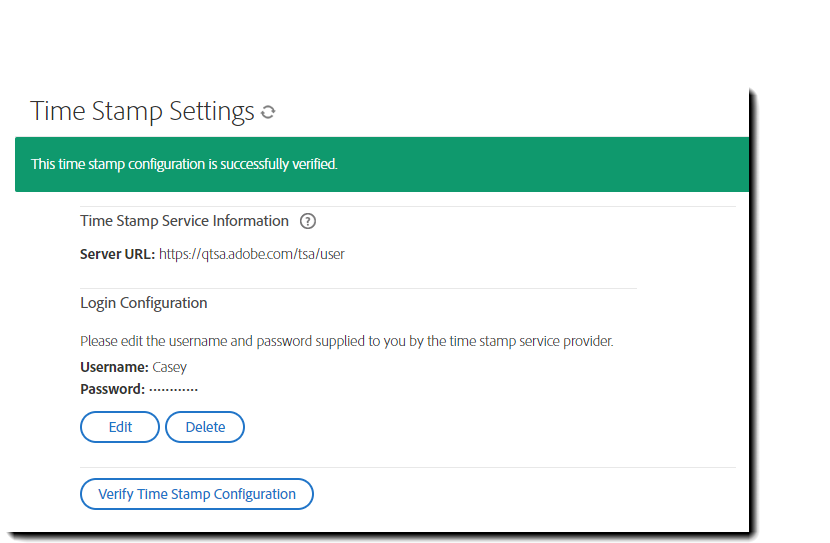 Adobe Acrobat Sign 自定义时间戳提供程序