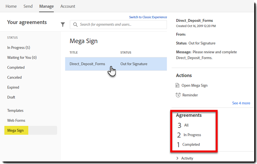 Adobe Sign 发行说明