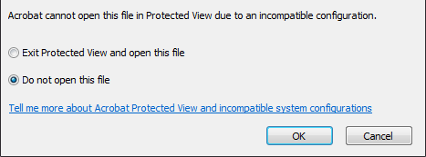 了解並疑難排解 Adobe Acrobat 中的保護檢視