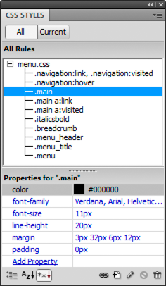 如何在 Dreamweaver 中使用「CSS 樣式」面板