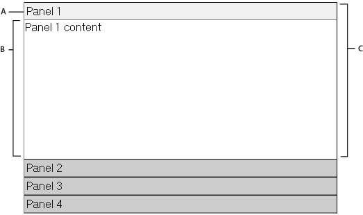 在 Dreamweaver 中使用 Spry 折疊式 Widget
