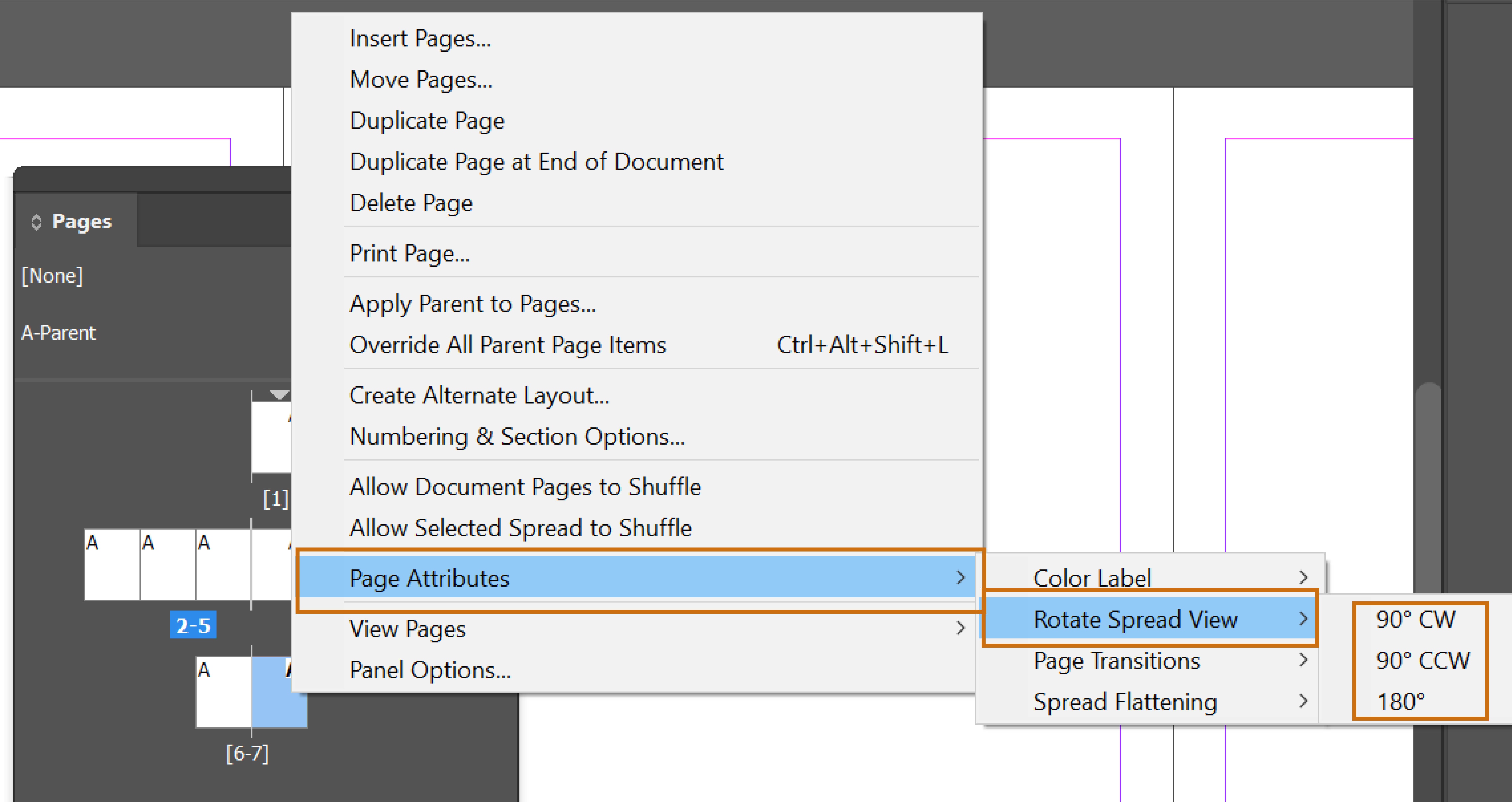 在 InDesign 中管理頁面與跨頁