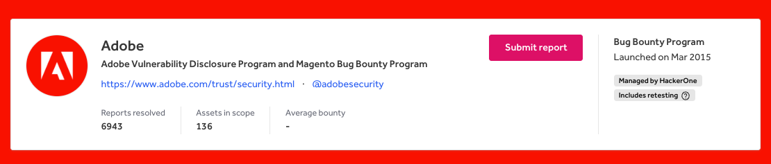 Adobe Bug Bounty Program